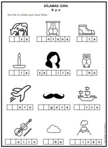 ESCRIBE LA SÍLABA QUE FALTA