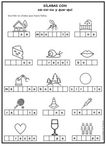 ESCRIBE LA SÍLABA QUE FALTA